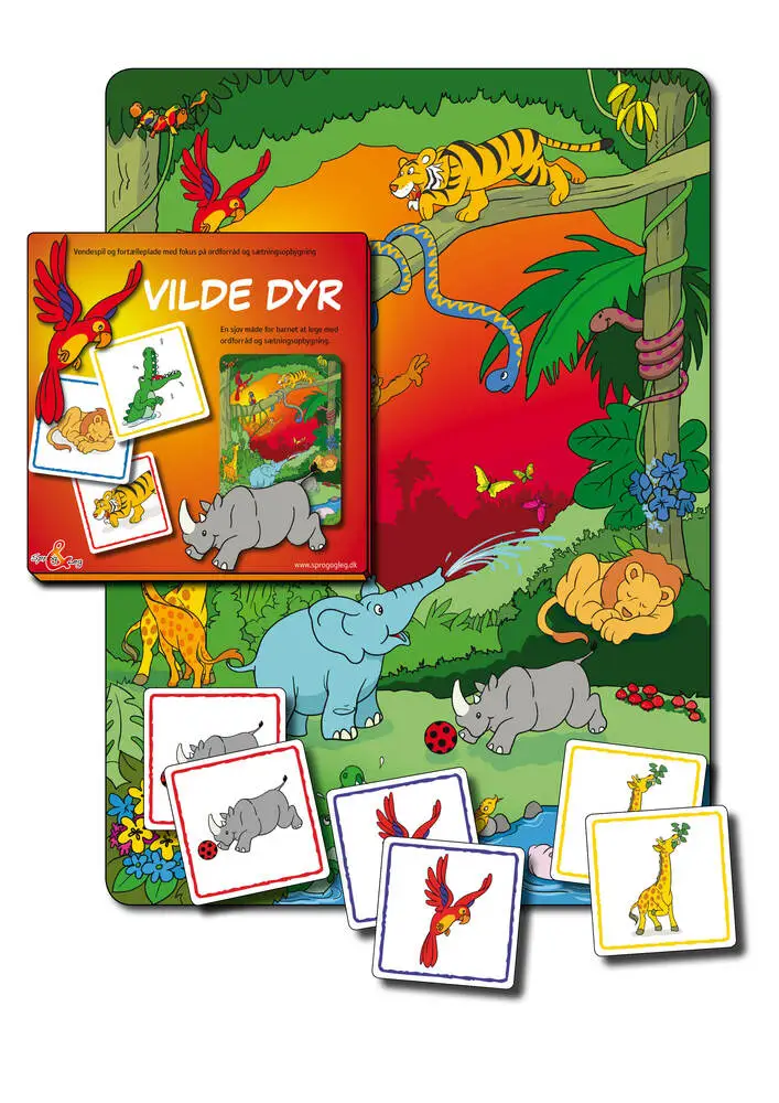 Vilde Dyr Vendespil og fortælleplade af Sprog & Leg | Bog & idé