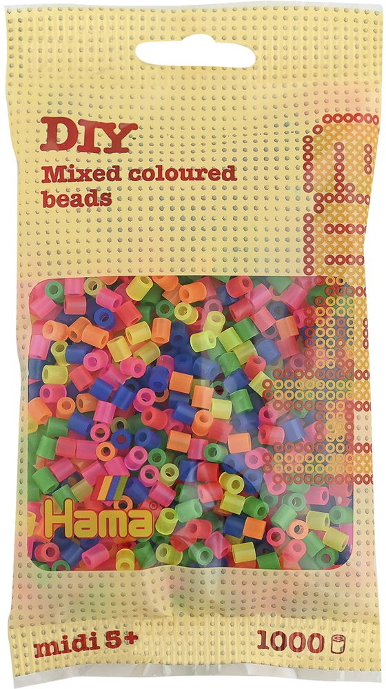 Hama midi perler 1000 stk neon mix 51 | Hama | Bog & idé