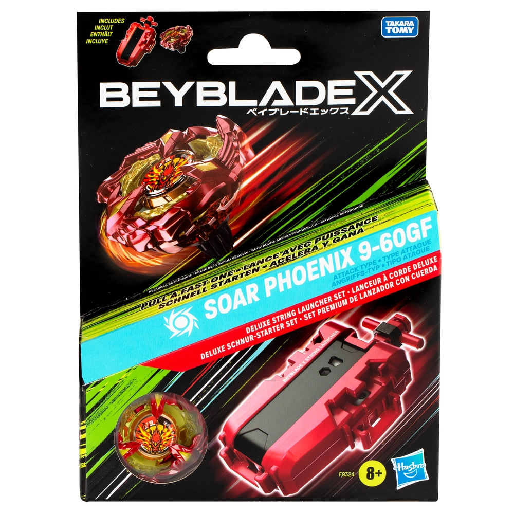 Beyblade X Soar Phoenix Deluxe String Launcher Sæt | Beyblade | Bog & idé