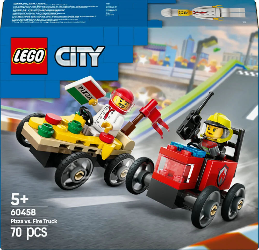 60458 LEGO City Great Vehicles Racerbilpakke pizzabil mod brandbil ...