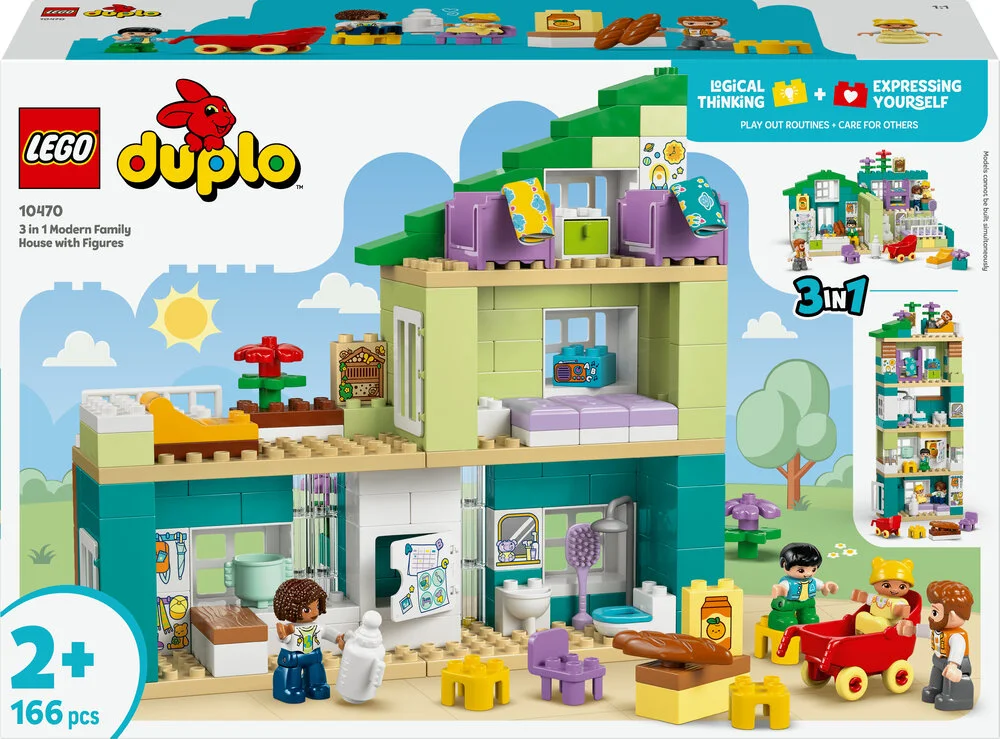 10470 LEGO DUPLO Town 3-i-1 Moderne familiehus med figurer | LEGO | Bog ...