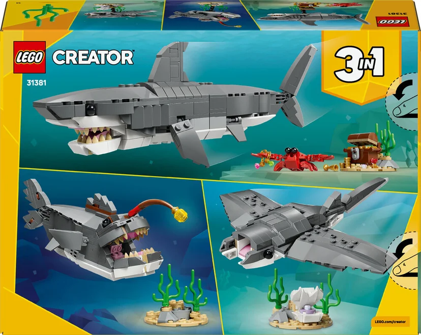 31381 LEGO Creator Farlig haj med skattekiste | LEGO | Bog & idé