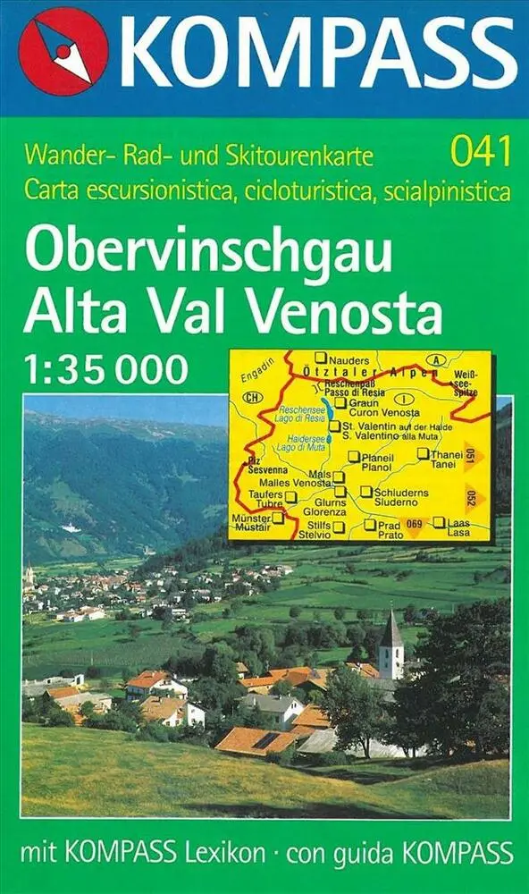 ObervinschgauAlta Val Venosta Kompass Wanderkarte 041 af | Bog & idé